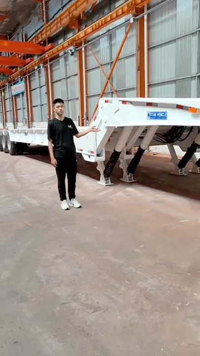 Folding Gooseneck Trailer | Folding Neck Lowboy Trailers for Sale in ...